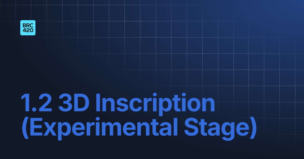 1.2 3D Inscription (Experimental Stage) | BRC-420
