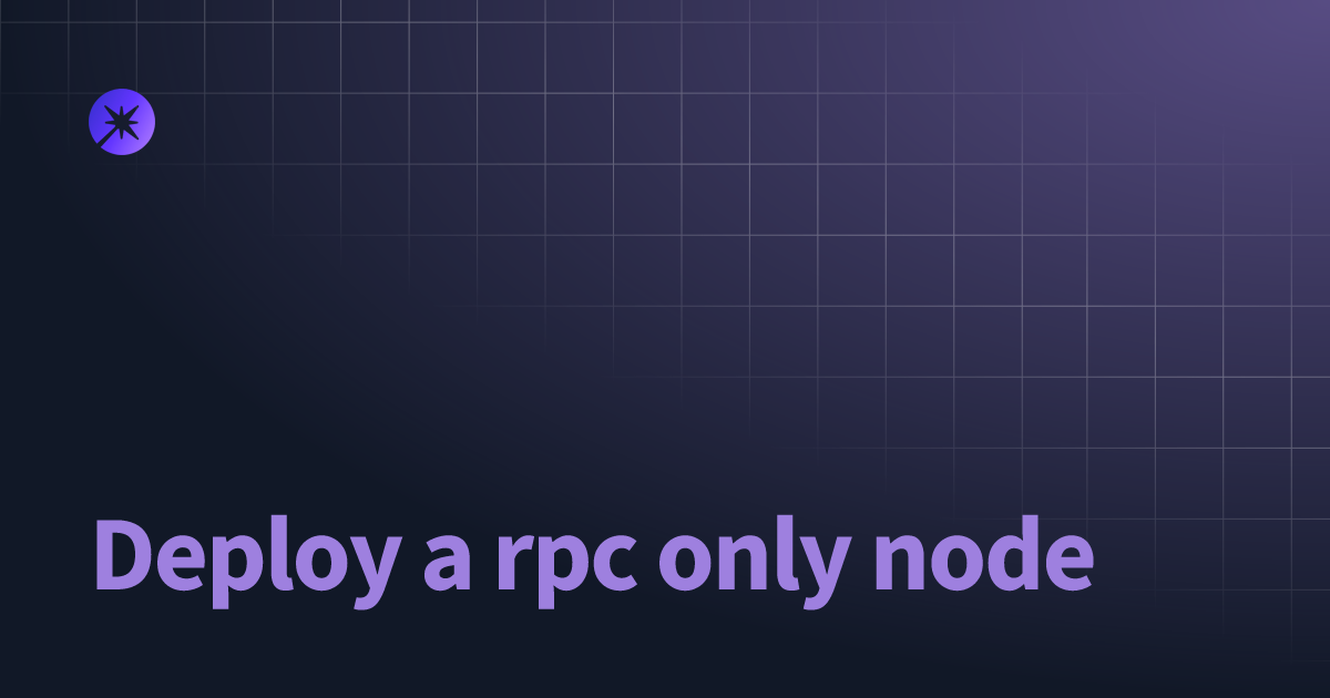 Deploy a rpc only node | MerlinChain - Docs