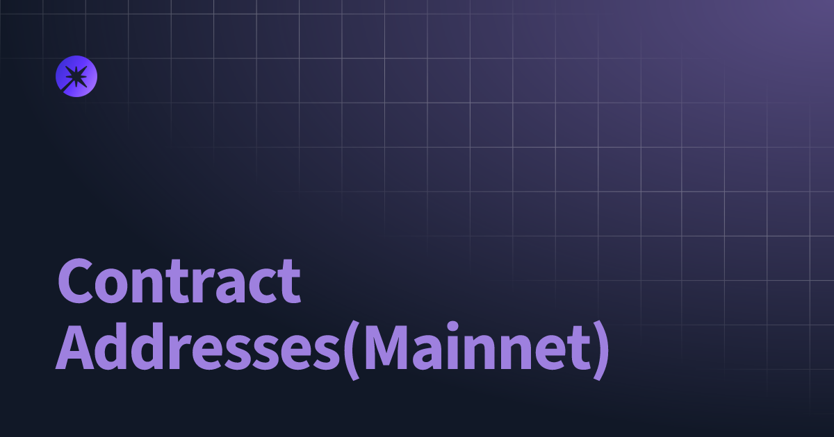 Contract Addresses(Mainnet) | MerlinChain - Docs